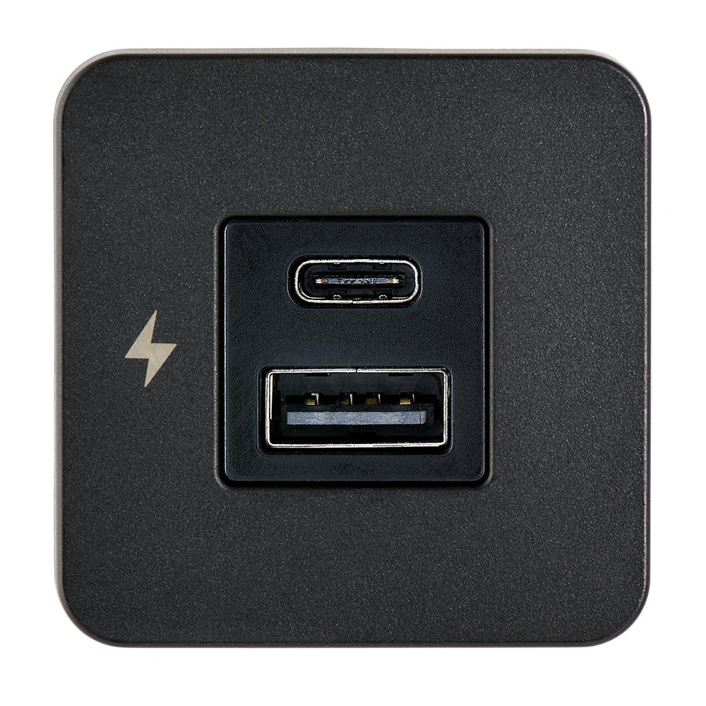 Scanstrut TILE USB-A/USB-C Interior Charging Socket - 12/24V - Black B ...