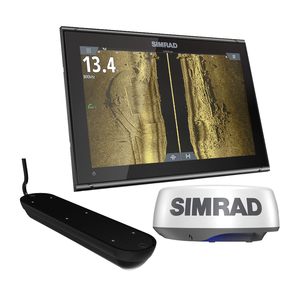 Simrad GO9 XSE Chartplotter Radar Bundle HALO20+ Active Imaging 3-in-1 ...